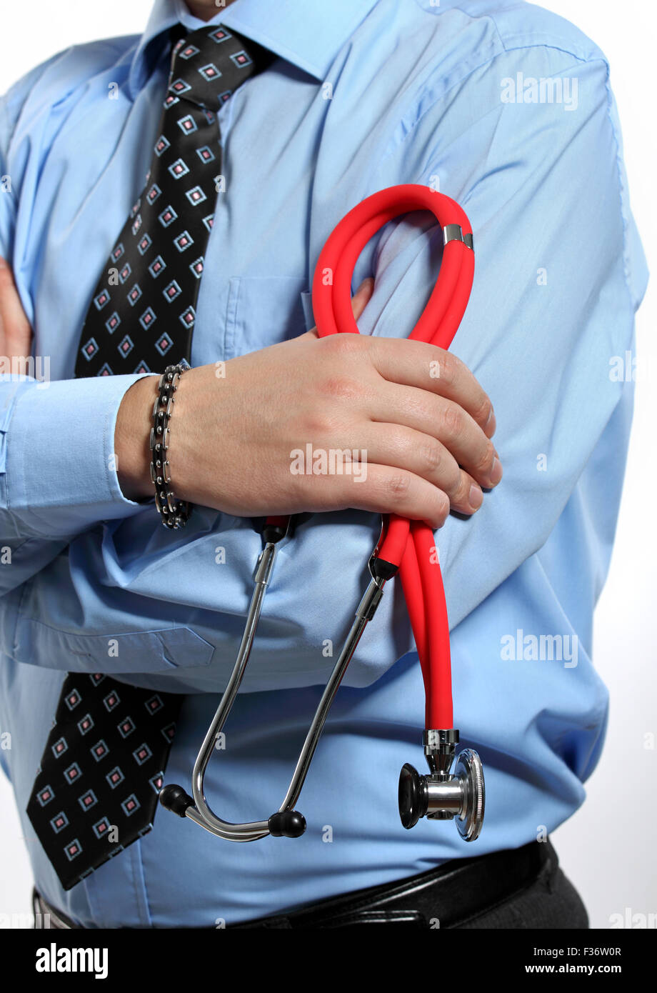 Doctor and red stethoscope Stock Photo - Alamy