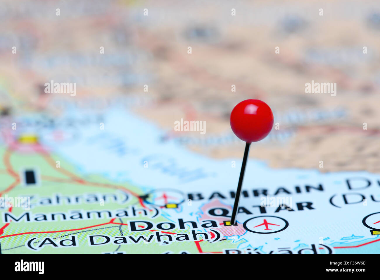 Qatar political map hi-res stock photography and images - Alamy