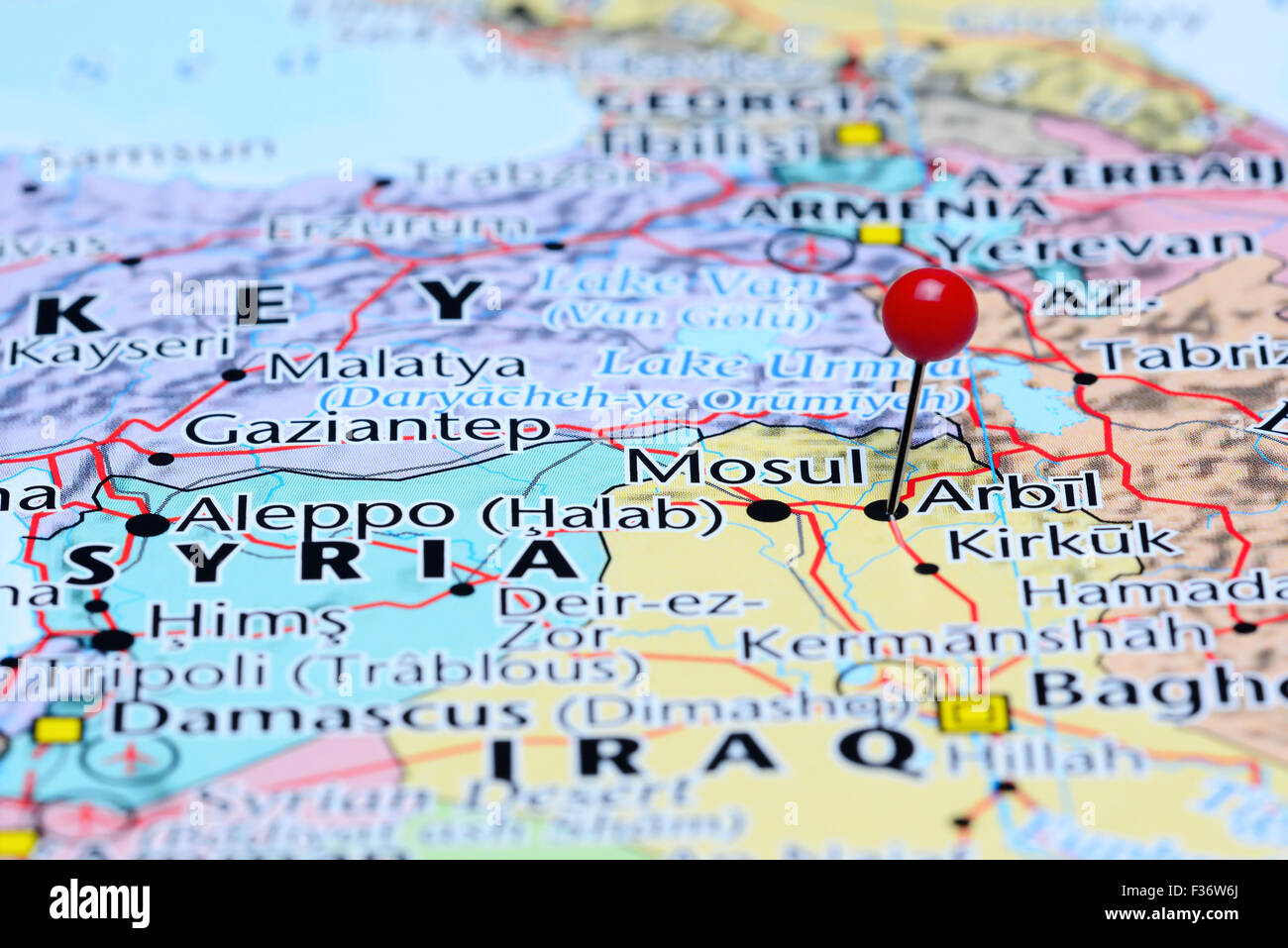 Erbil map hi-res stock photography and images - Alamy