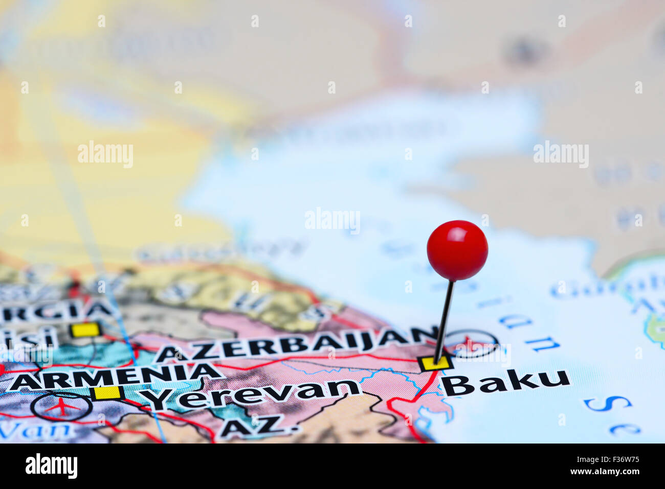 Baku map hi-res stock photography and images - Alamy