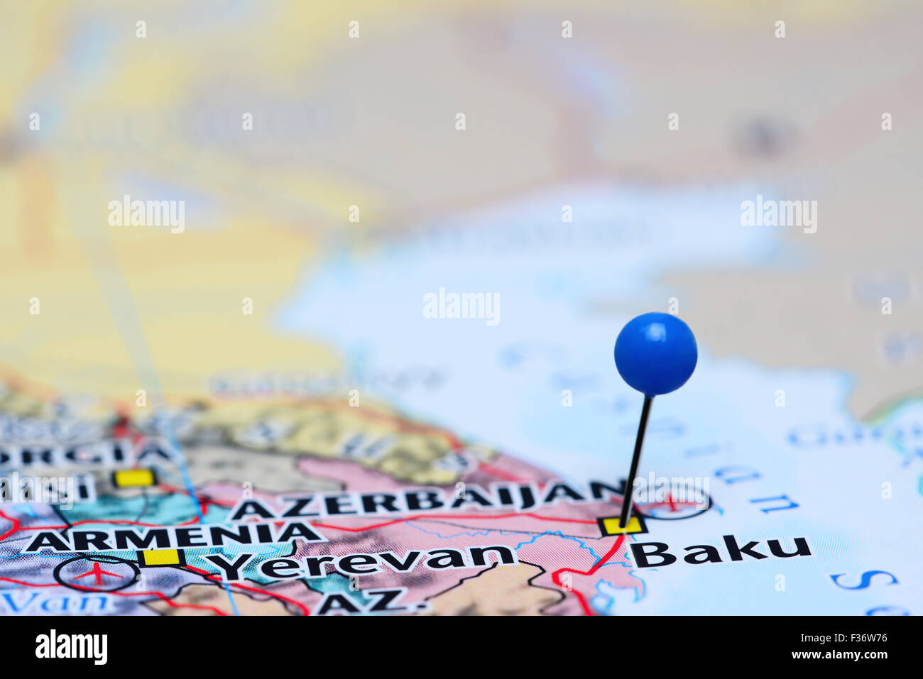 Baku map hi-res stock photography and images - Alamy