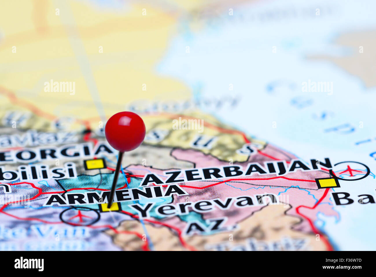 Map of yerevan hi-res stock photography and images - Alamy