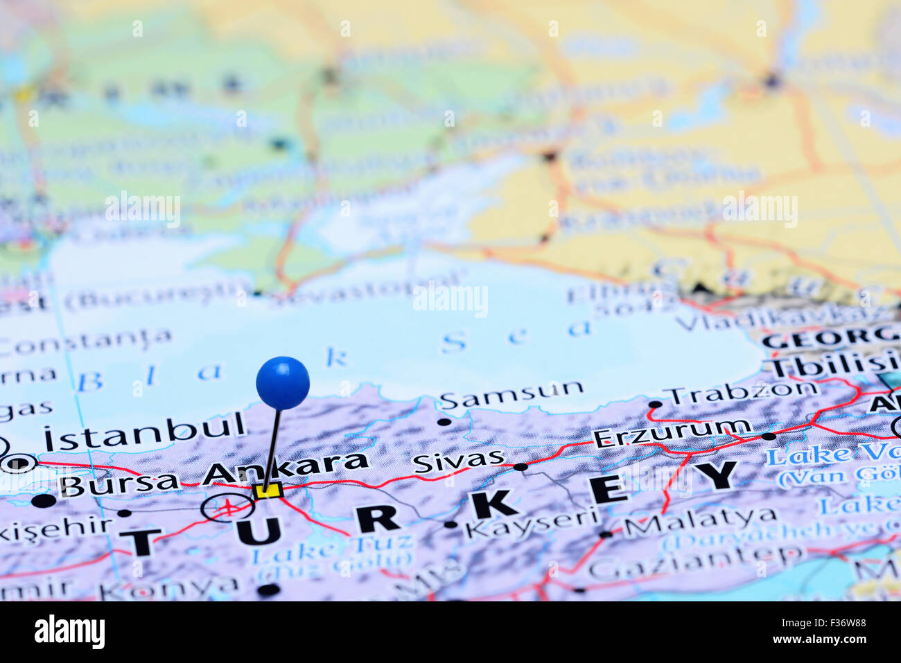 Ankara on a map hi-res stock photography and images - Alamy