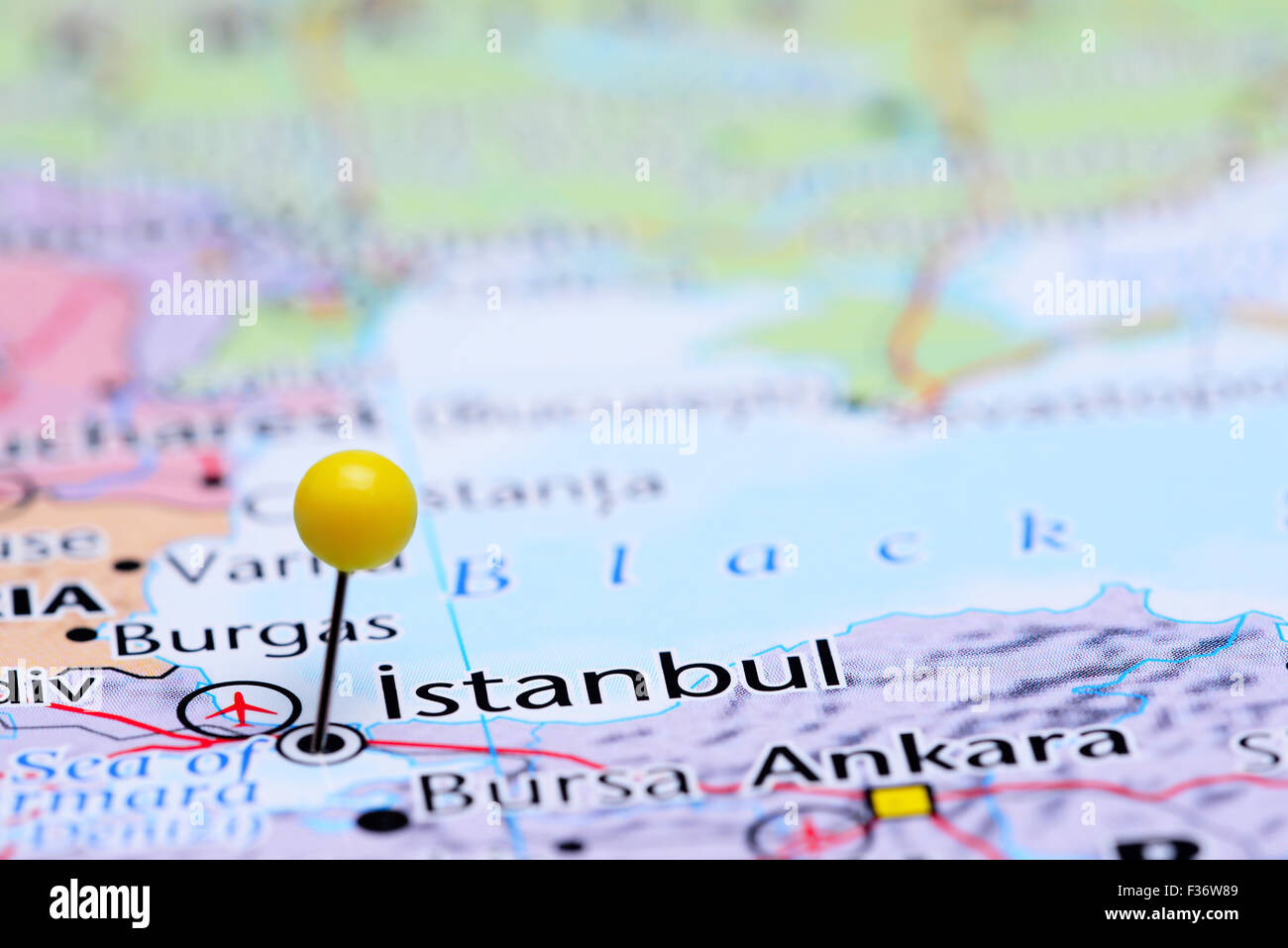 Close up istanbul turkey map hi-res stock photography and images - Alamy