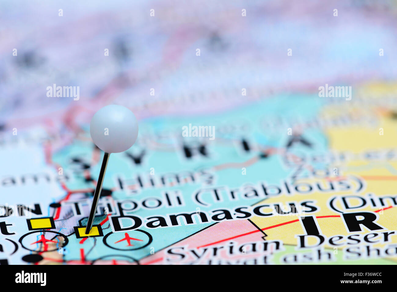 Damascus city map hi-res stock photography and images - Alamy