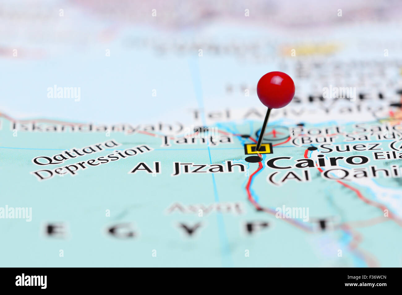 Cairo on a map hi-res stock photography and images - Alamy