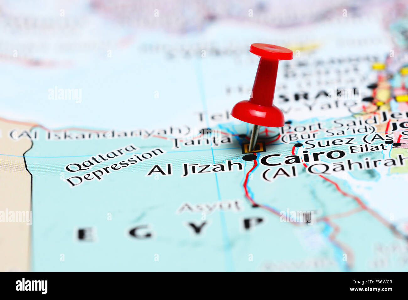 Cairo on a map hi-res stock photography and images - Alamy