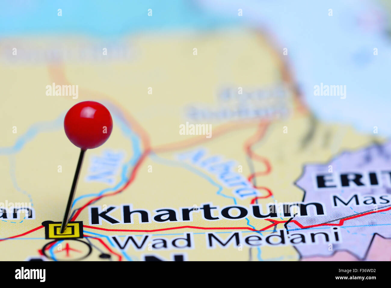 Khartoum map hi-res stock photography and images - Alamy