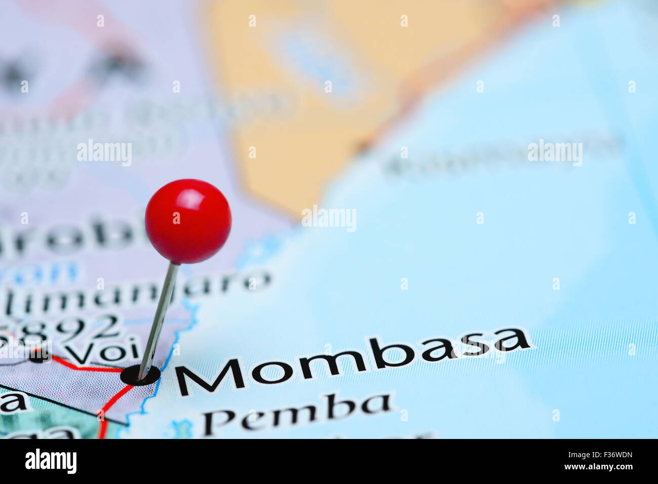 Map of mombasa hi-res stock photography and images - Alamy