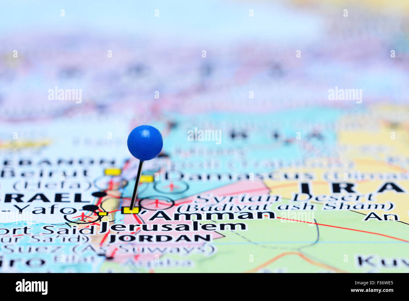 Amman map hi-res stock photography and images - Alamy