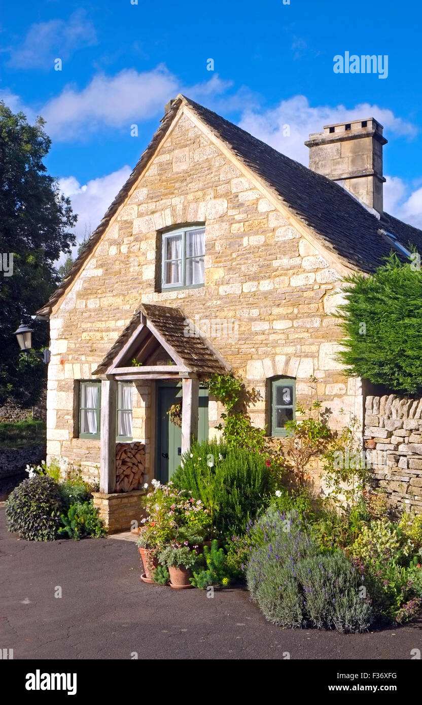 Upper Slaughter Stone Cottage Cotswolds Gloucestershire England UK ...