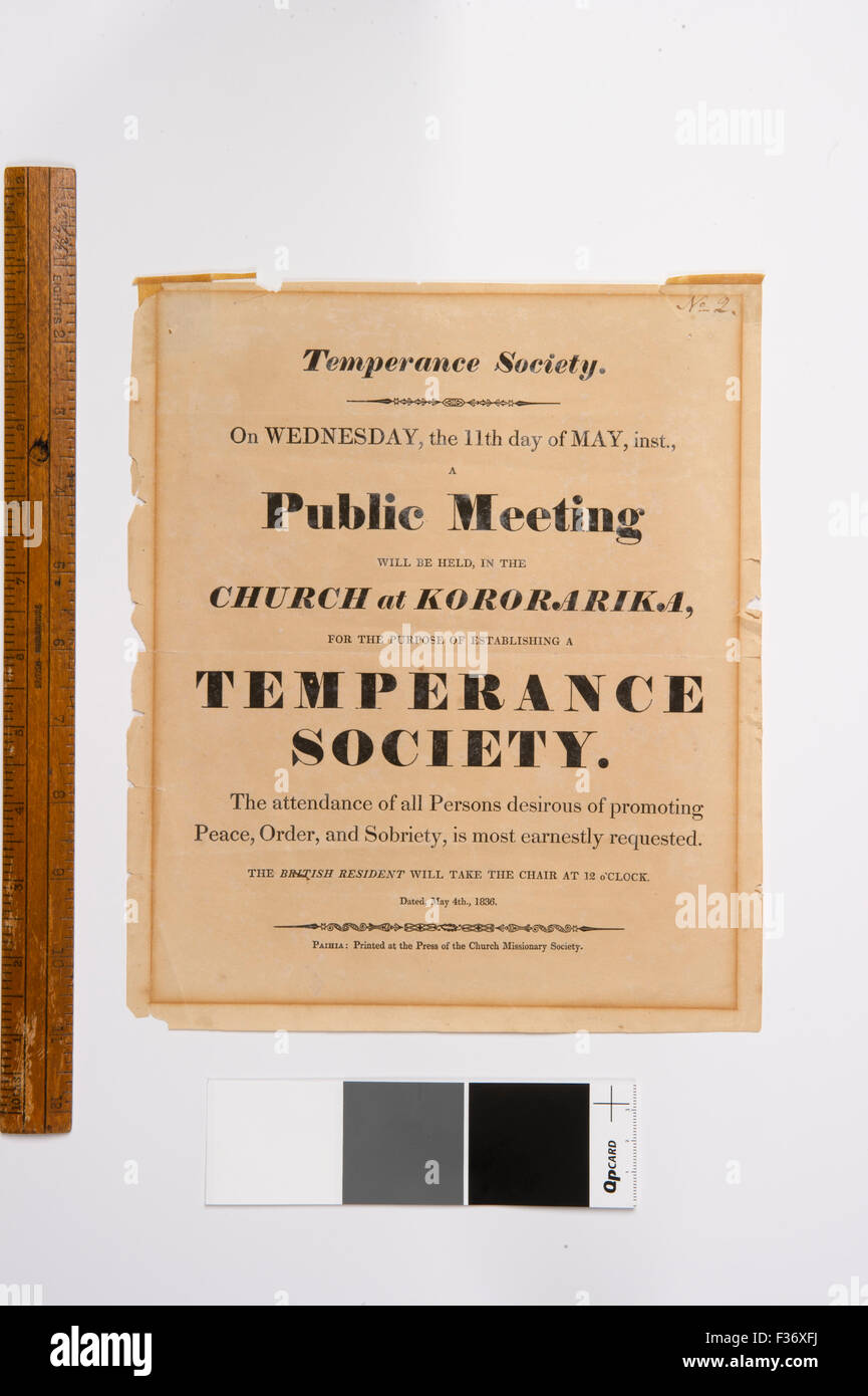 Temperance Movement Timeline