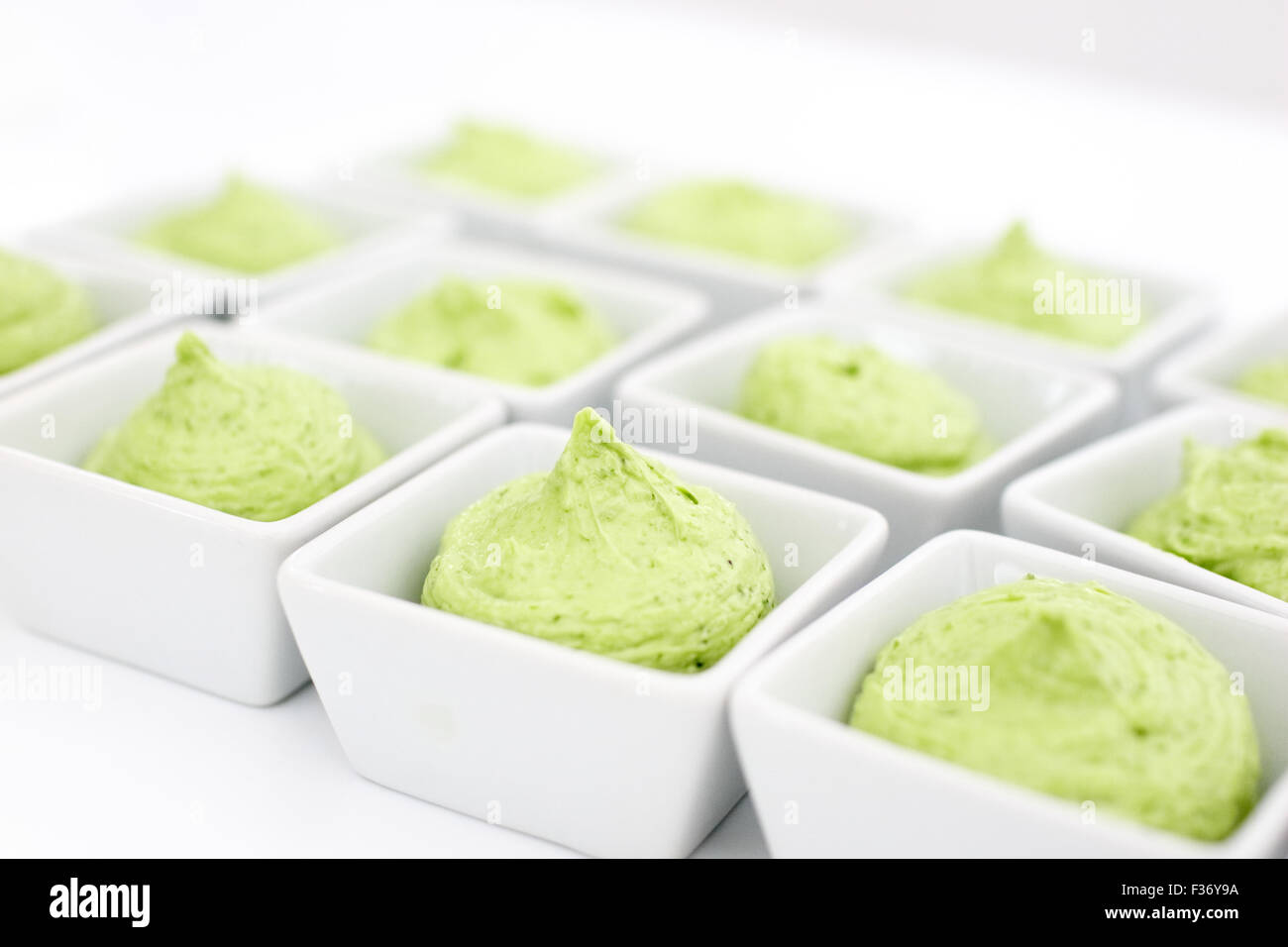 butter mixed with herbs in small plates at the buffet Stock Photo - Alamy