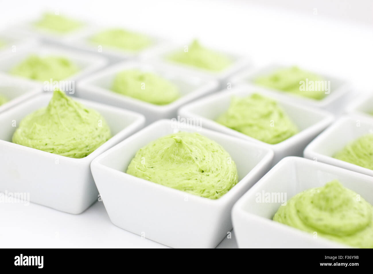 butter mixed with herbs in small plates at the buffet Stock Photo - Alamy