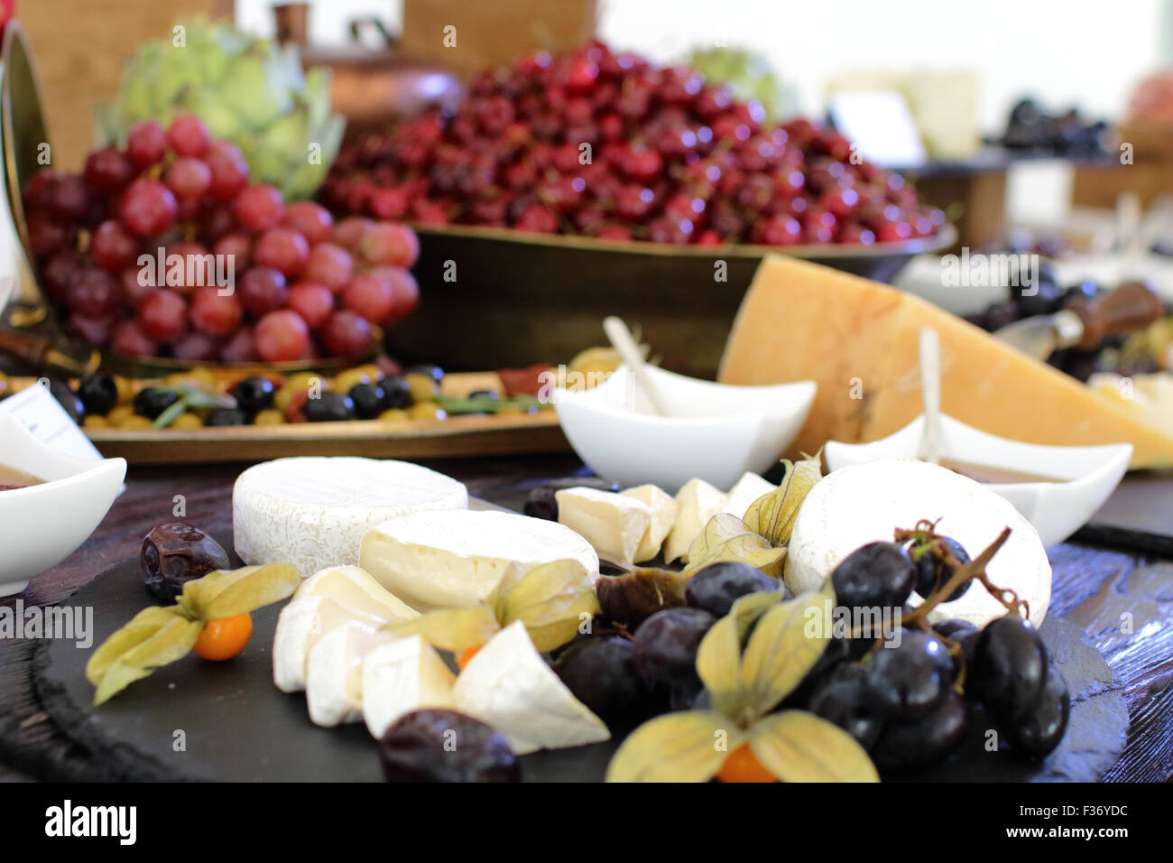 preparation of dishes for buffet Stock Photo - Alamy