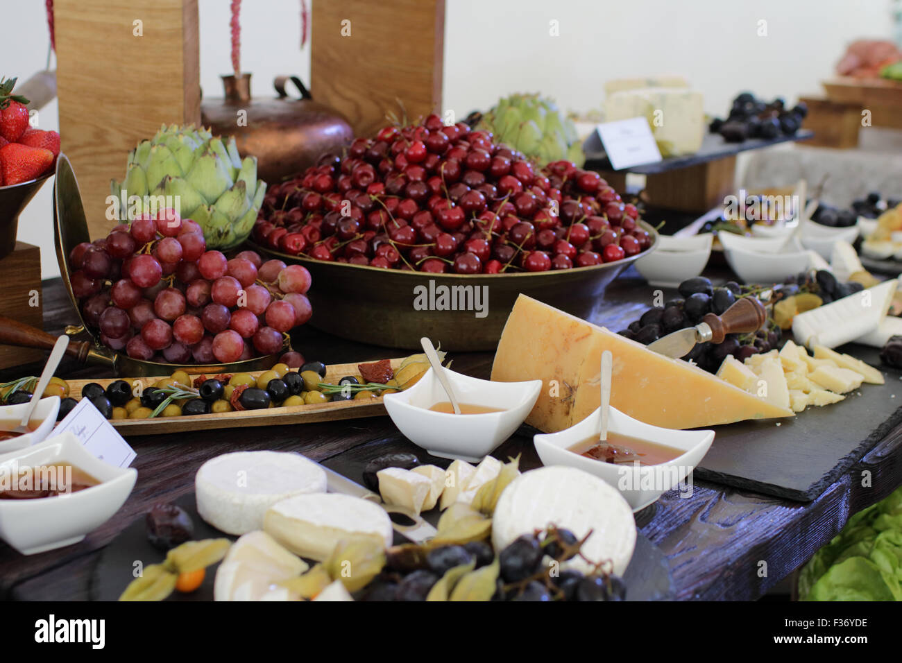 preparation of dishes for buffet Stock Photo - Alamy