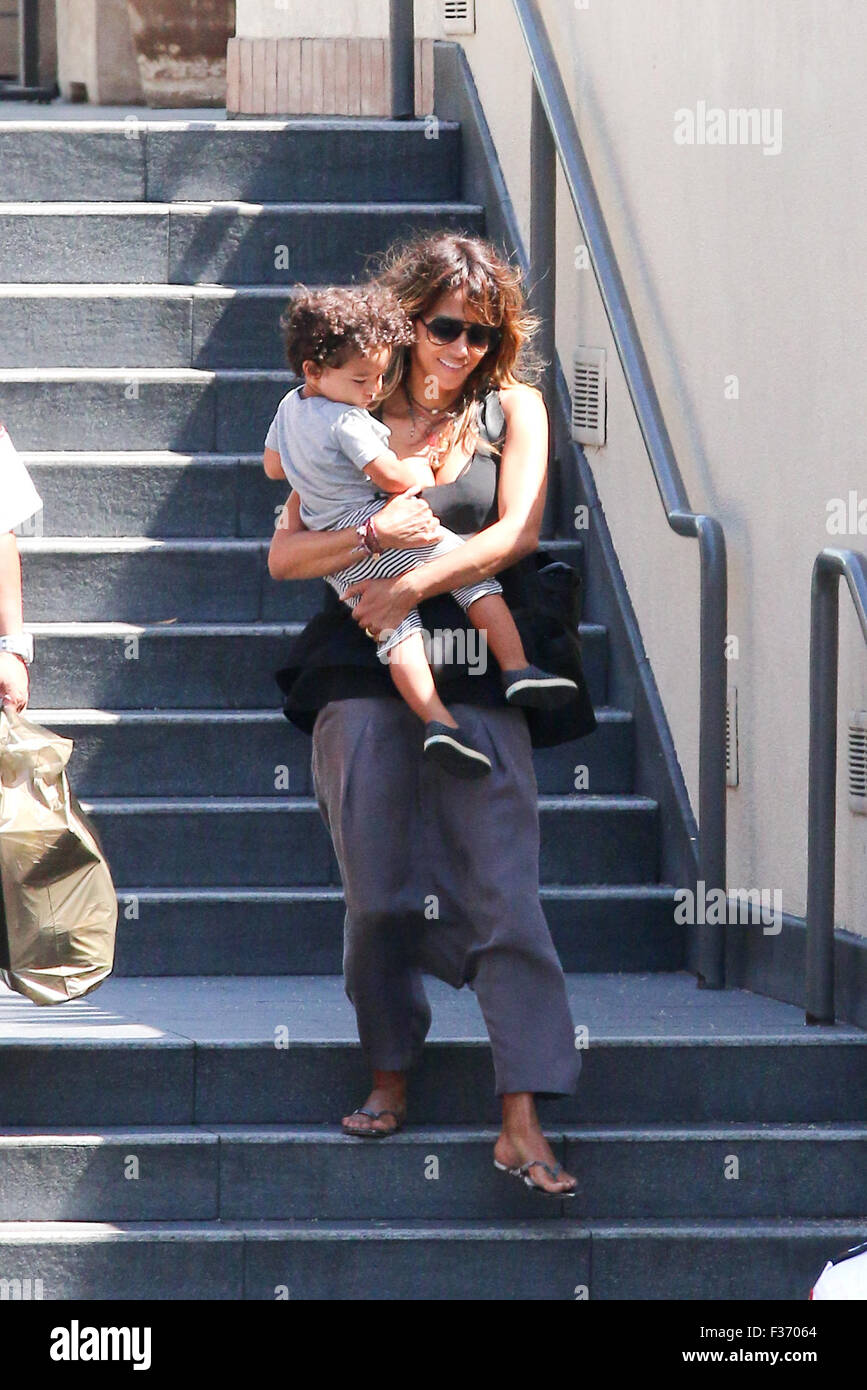 Academy Award-winning actress Halle Berry was all smiles with son Maceo ...