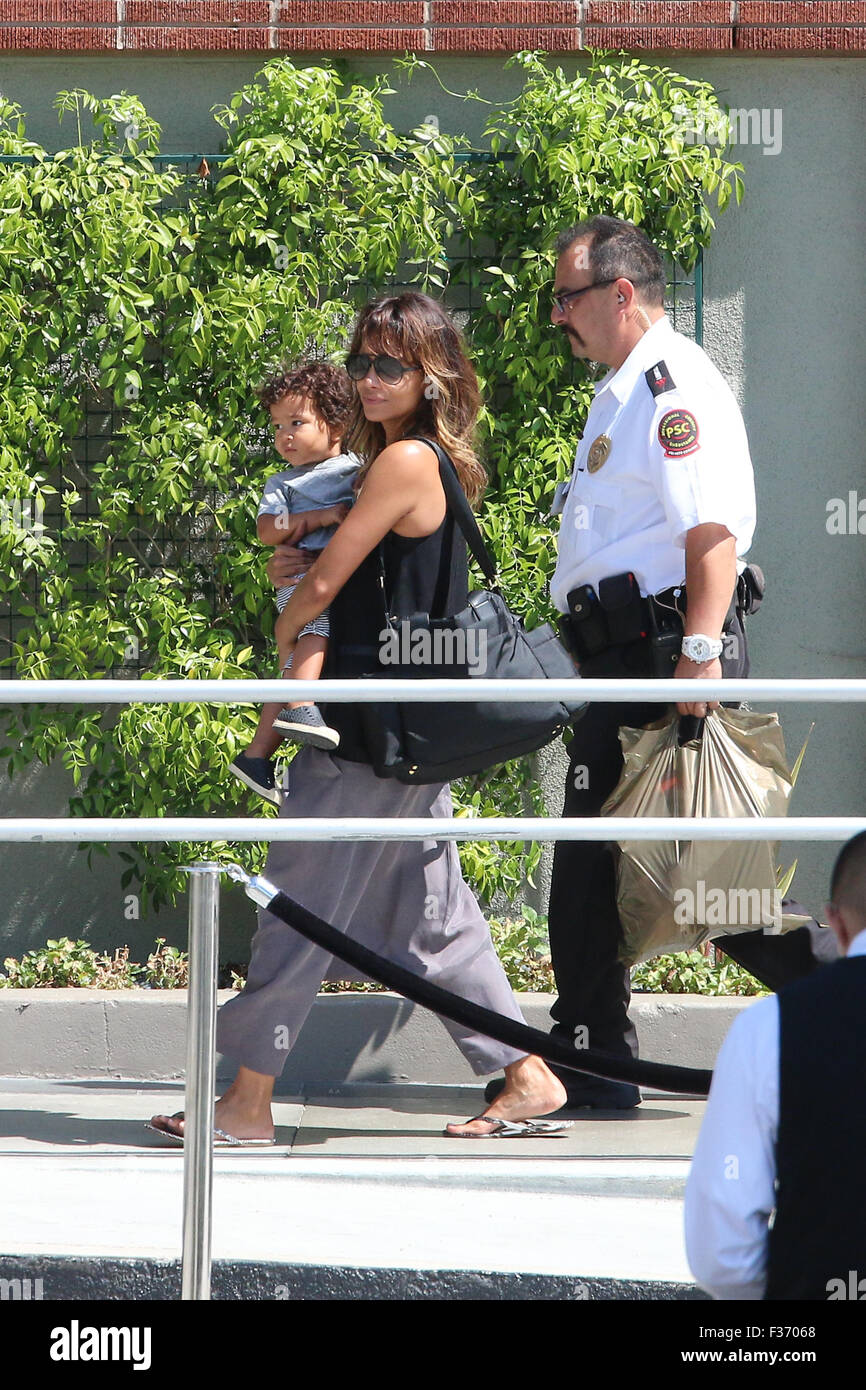 Academy Award-winning actress Halle Berry was all smiles with son Maceo ...
