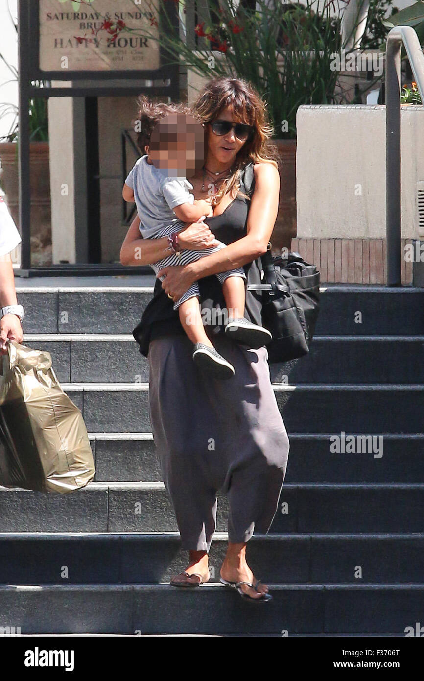 Academy Award-winning actress Halle Berry was all smiles with son Maceo ...