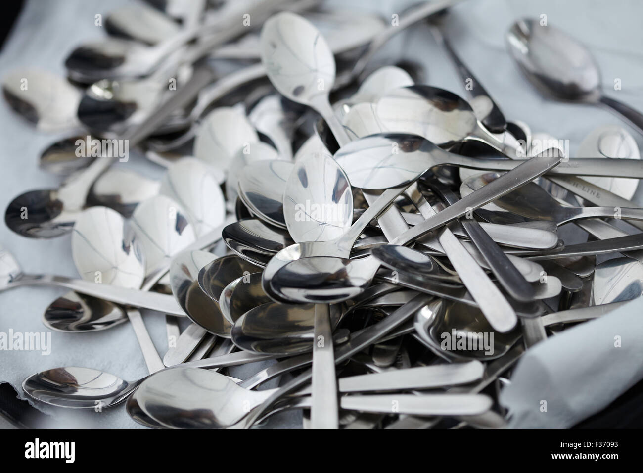 a lot of spoons Stock Photo - Alamy