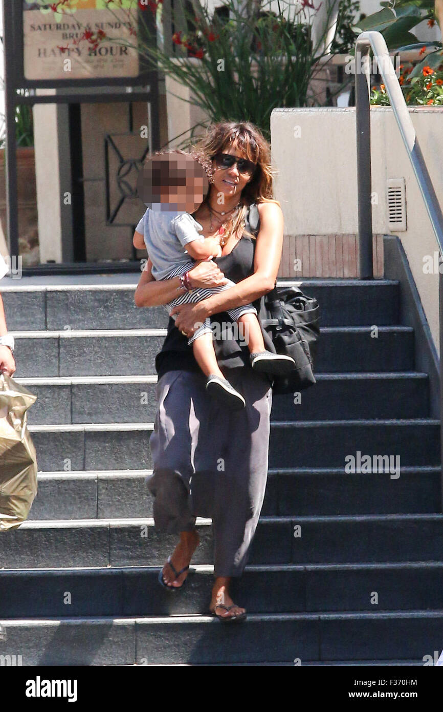 Academy Award-winning actress Halle Berry was all smiles with son Maceo ...