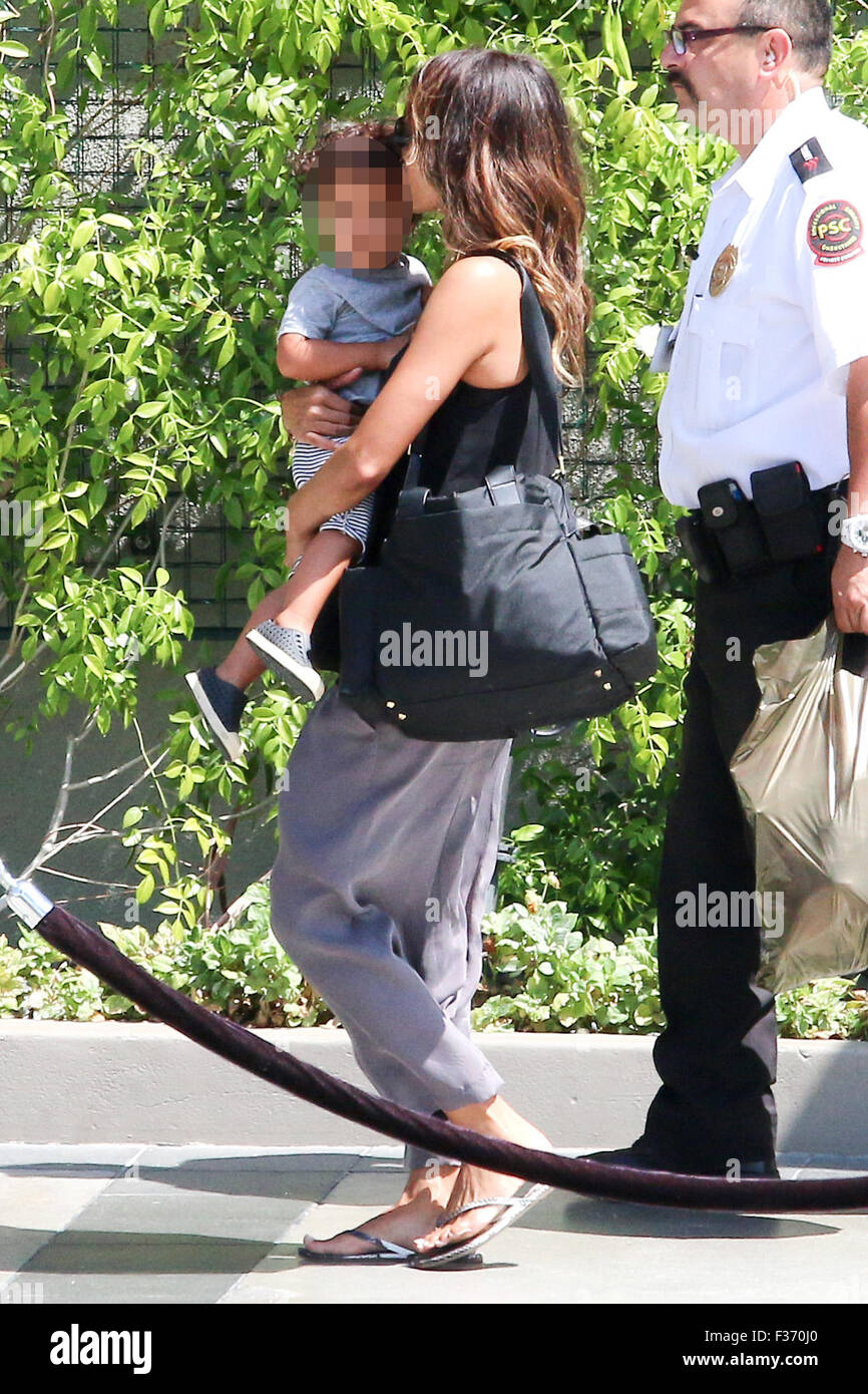 Academy Award-winning actress Halle Berry was all smiles with son Maceo ...