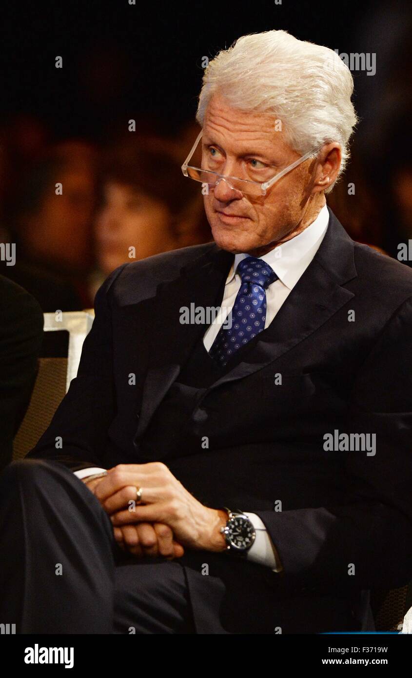 New York, NY, USA. 29th Sep, 2015. Bill Clinton in attendance for The ...