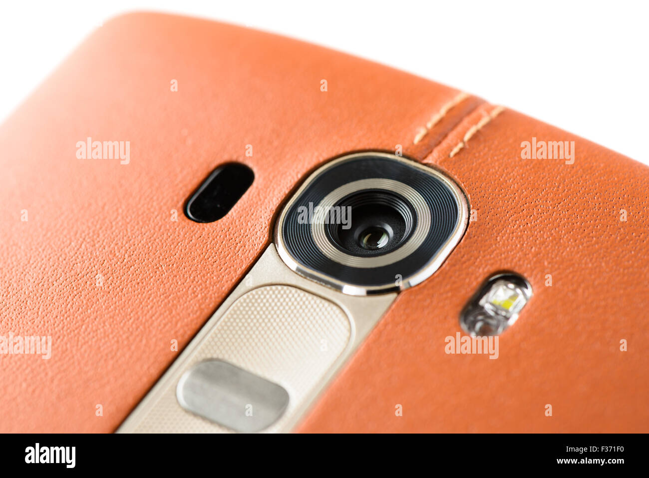 Closeup of Smartphone Camera Module on the back, isolated on white ...