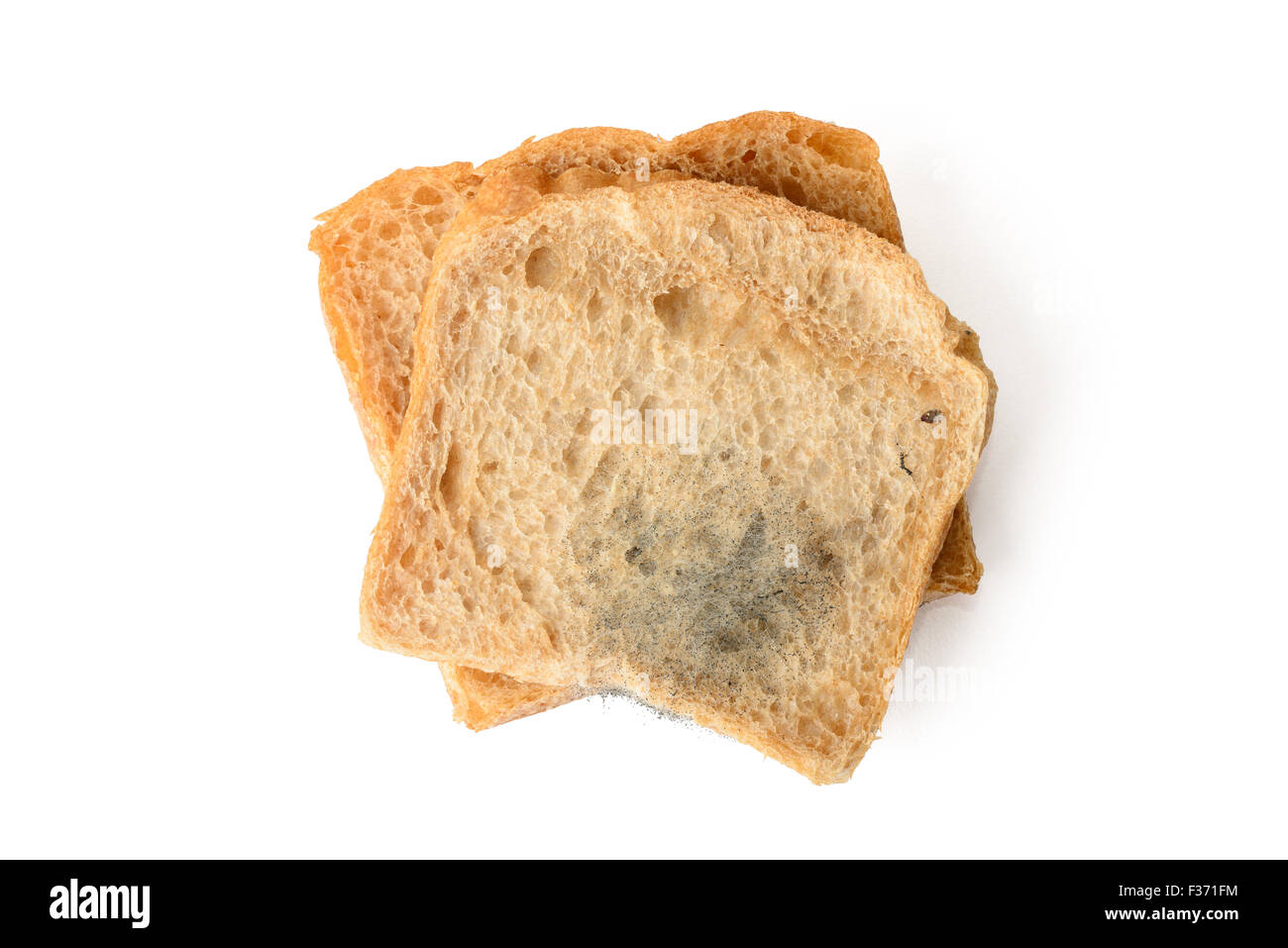 close-up of black mold on a bread, isolated on white Stock Photo - Alamy