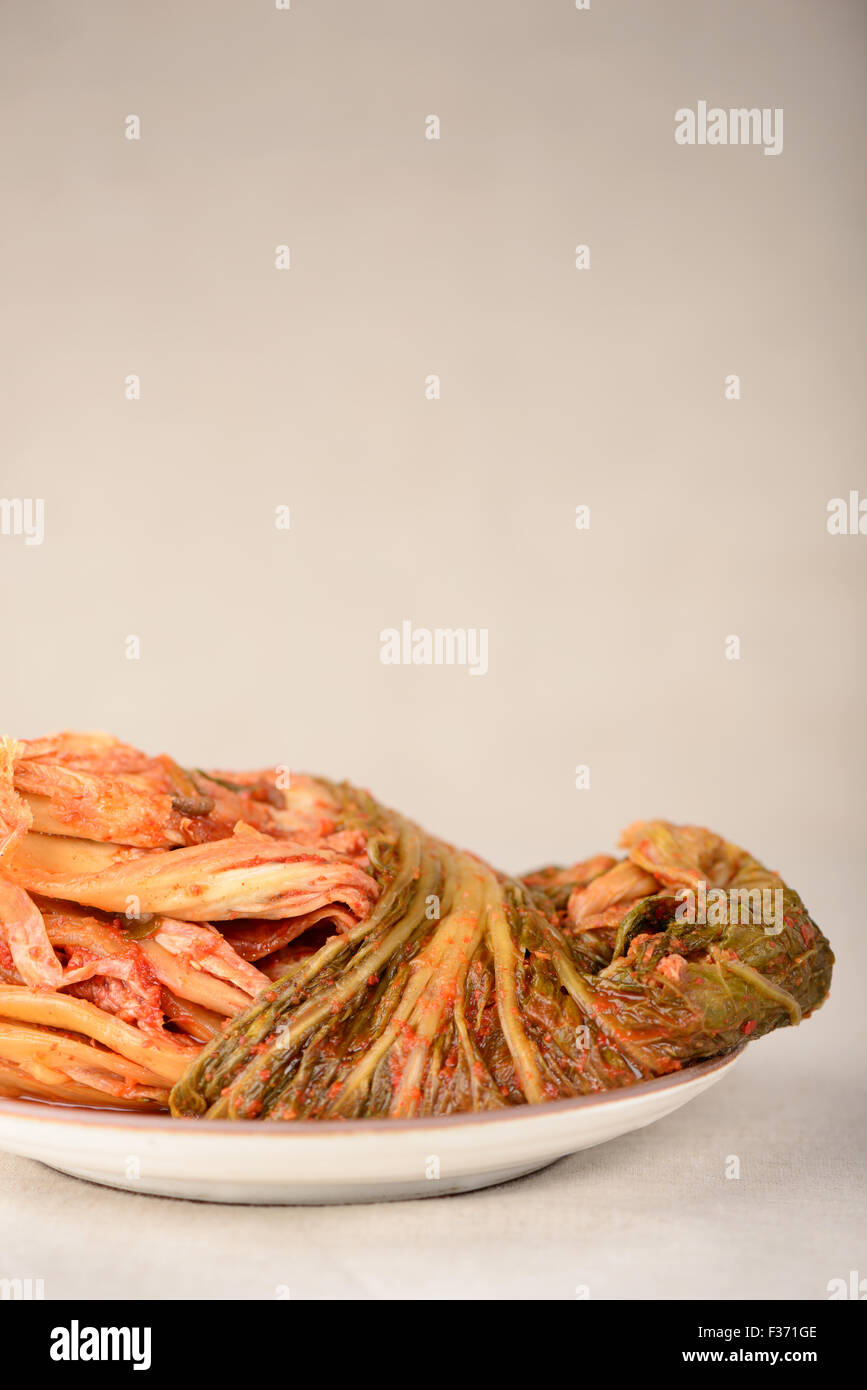 Gimchi(Kimchi) is a traditional fermented Korean side dish made of ...