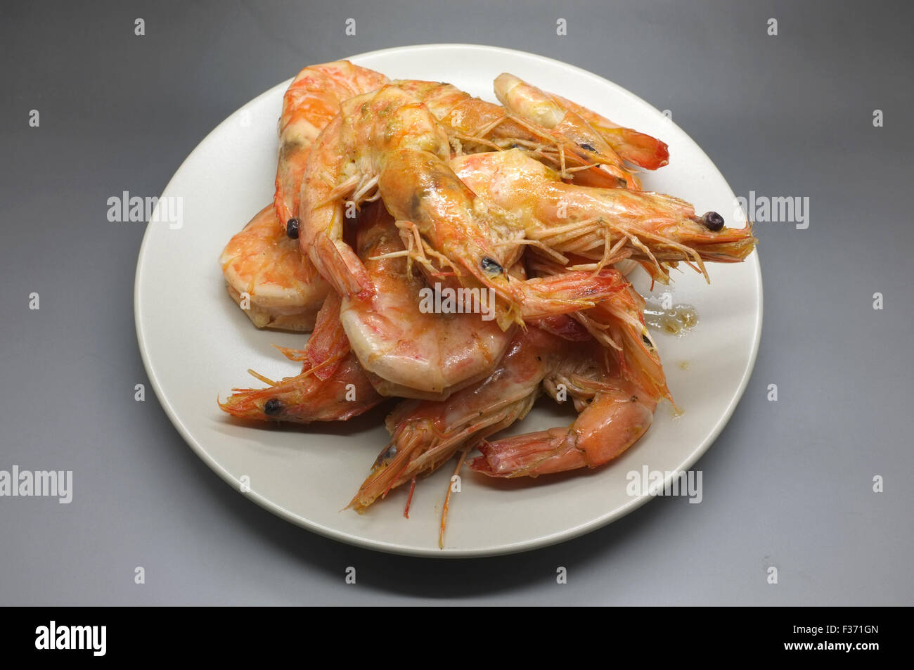 Cooked, boiled, steamed shrimp, prawn Stock Photo - Alamy