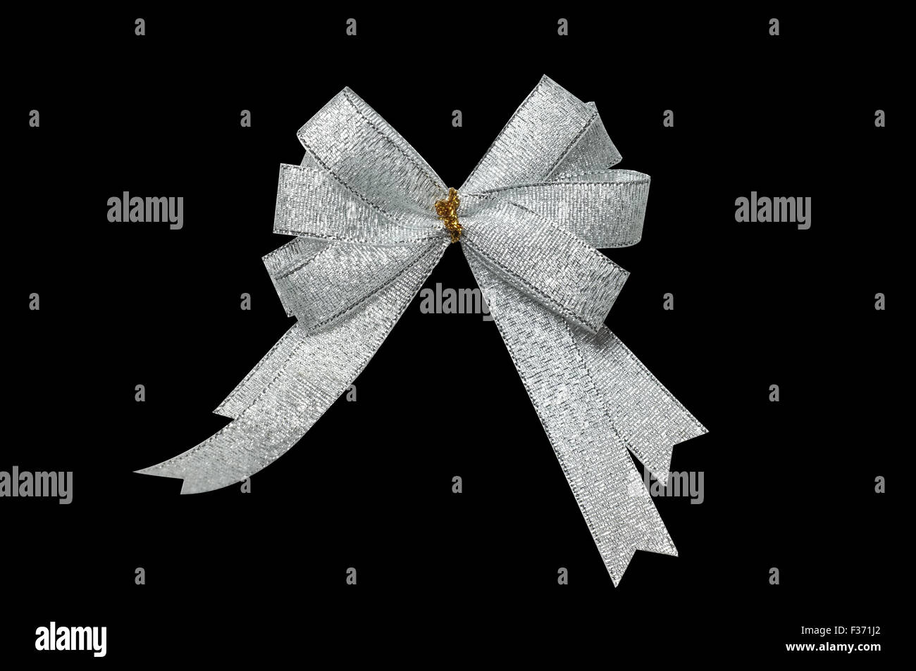 Silver christmas bow ribbon hi-res stock photography and images - Alamy