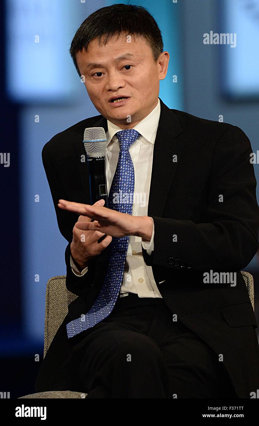 New York, NY, USA. 29th Sep, 2015. Jack Ma in attendance for The ...