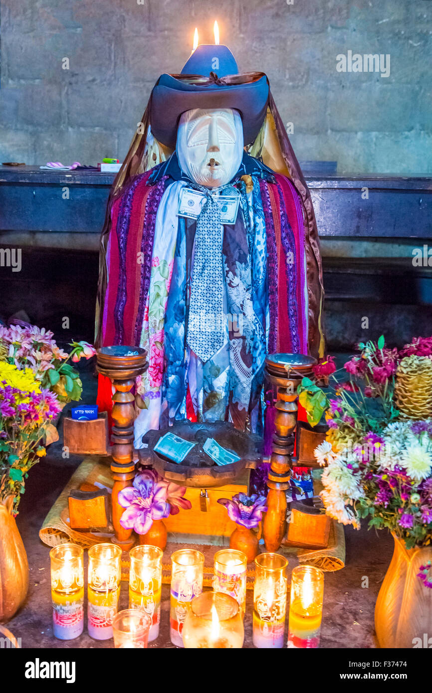 Shrine of El Maximon in Santiago De Atitlan , Guatemala Maximon saint ...