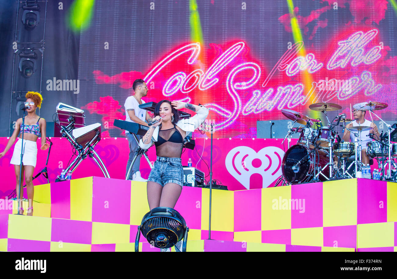 Recording artist Demi Lovato performs onstage at the 2015 iHeartRadio ...