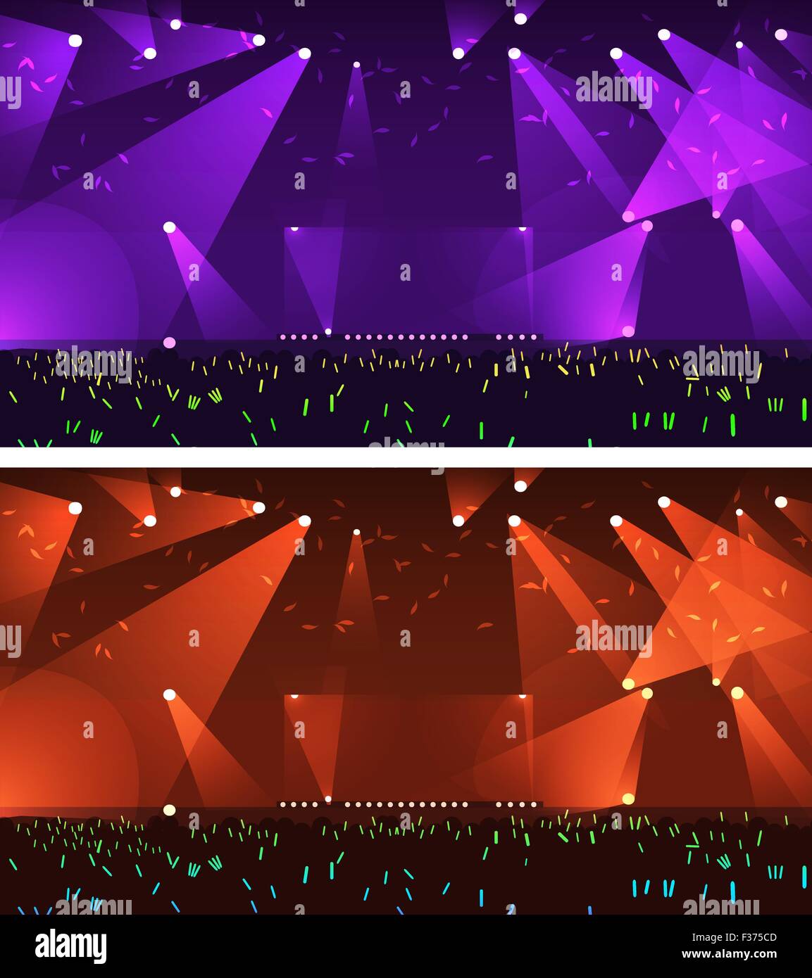 Rock concert audience Stock Vector Images - Alamy