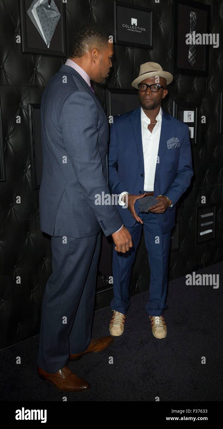 New York, NY, USA. 30th Sep, 2015. Michael Strahan, Taye Diggs at ...