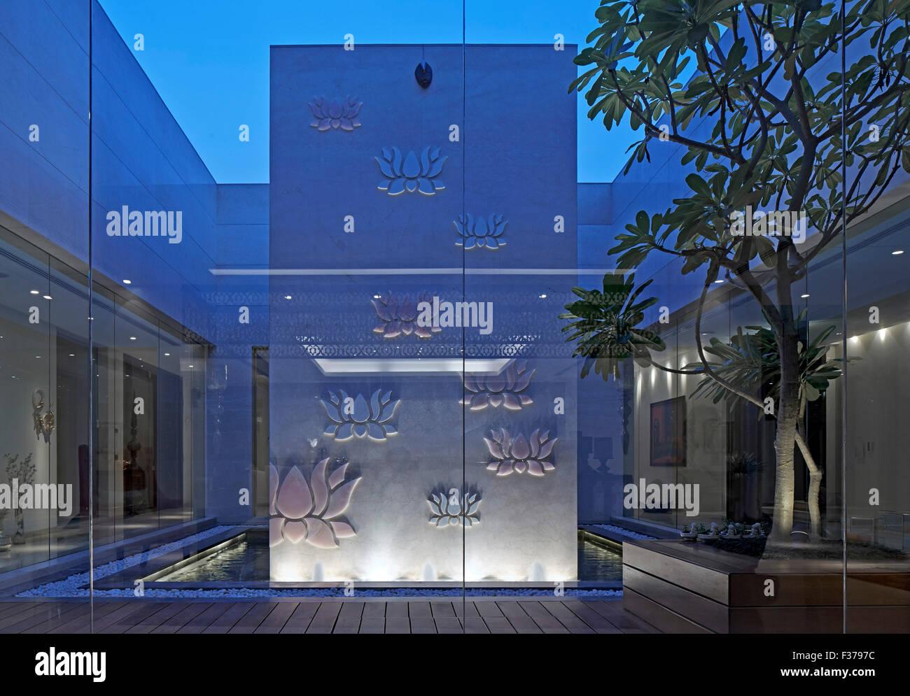 Interior view in shrine area courtyard. House 4, New Delhi, Delhi ...