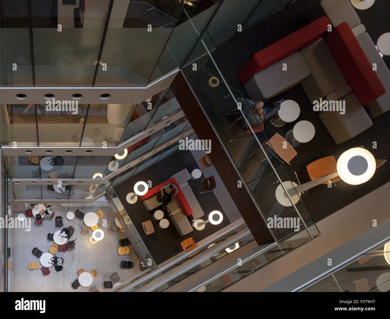 View looking down through atrium to multiple levels below. Faculty of ...