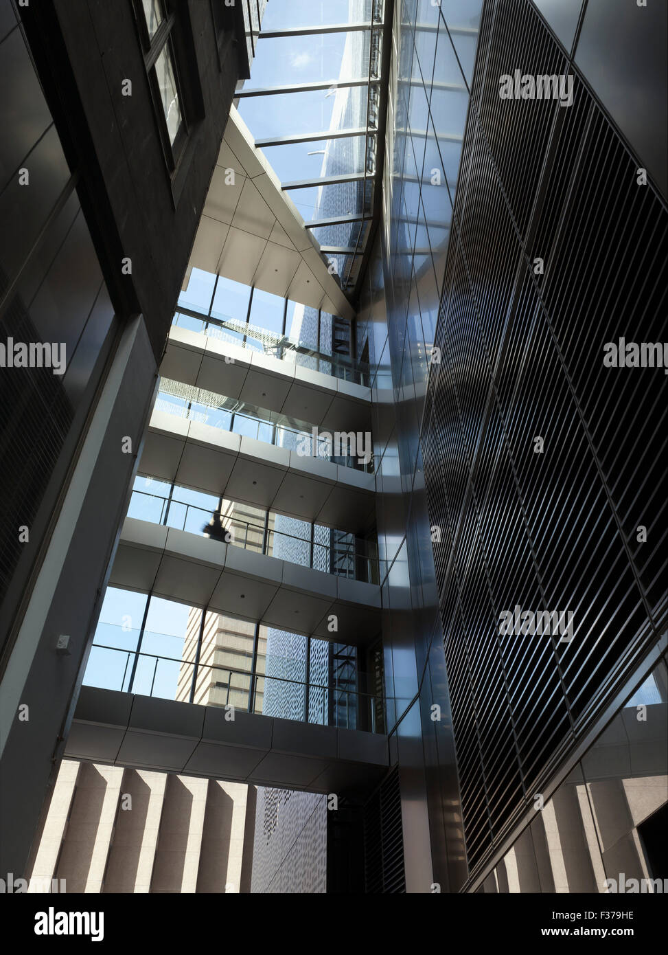 View looking up through atrium and interior bridges. Faculty of ...