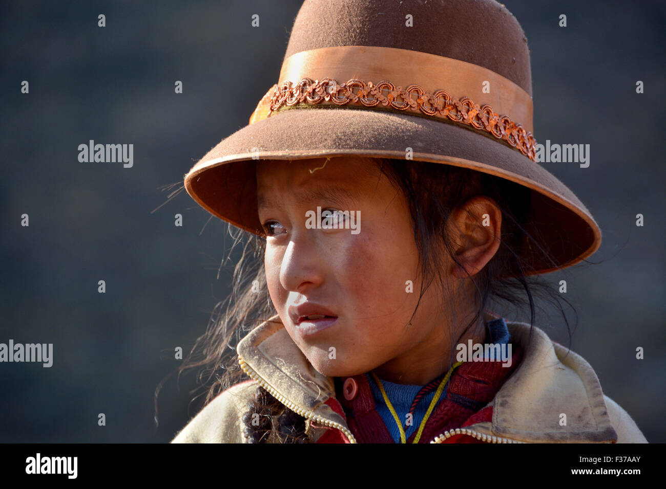 Indio girl, portrait, Cusco Province, Peru Stock Photo: 88057619 - Alamy