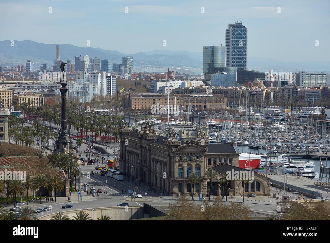 views of Barcelona from the top Stock Photo - Alamy