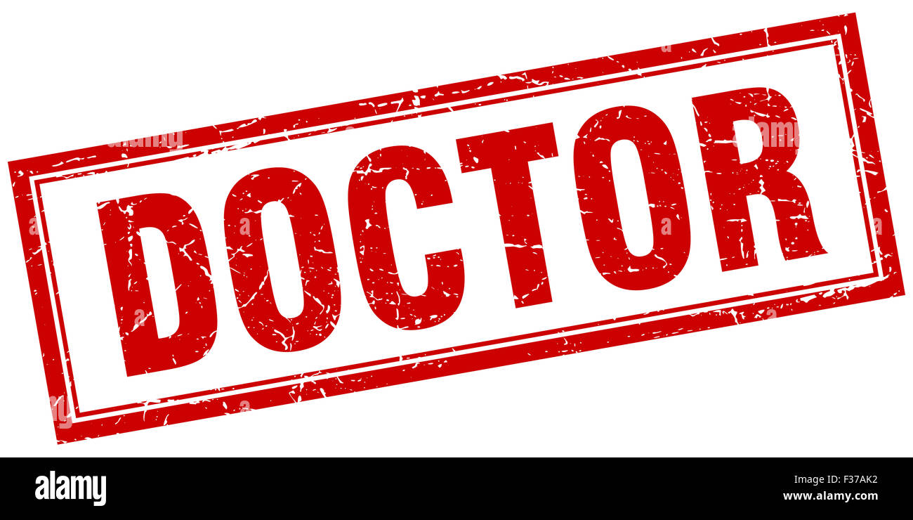 Doctor square stamp grunge hi-res stock photography and images - Alamy