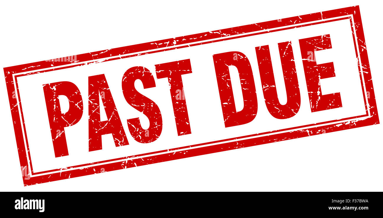 Past due red square hi-res stock photography and images - Alamy