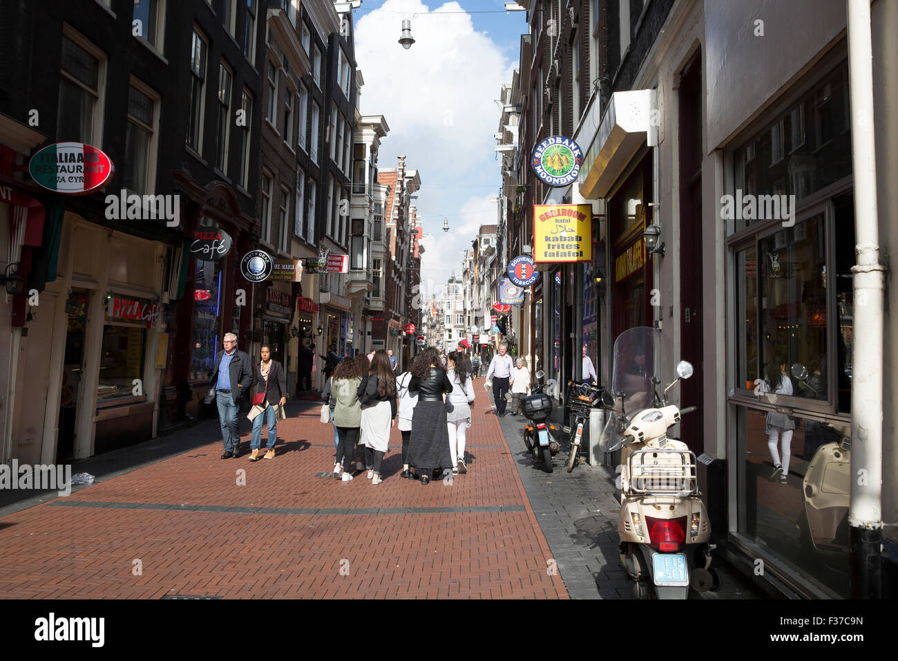 High street in Amsterdam Stock Photo - Alamy