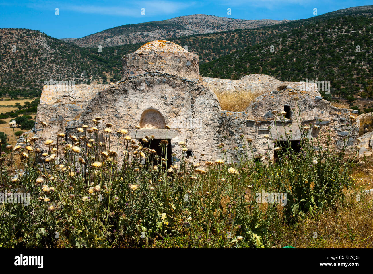 Griechenland, Kykladen, Naxos, Agiassos, byzantinische Kirche Panagia ...