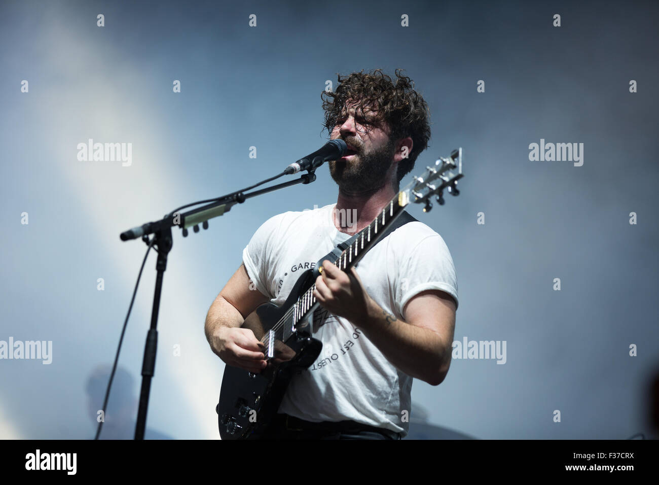 Yannis Philippakis of Foals at Leeds Festival 2015 Stock Photo - Alamy