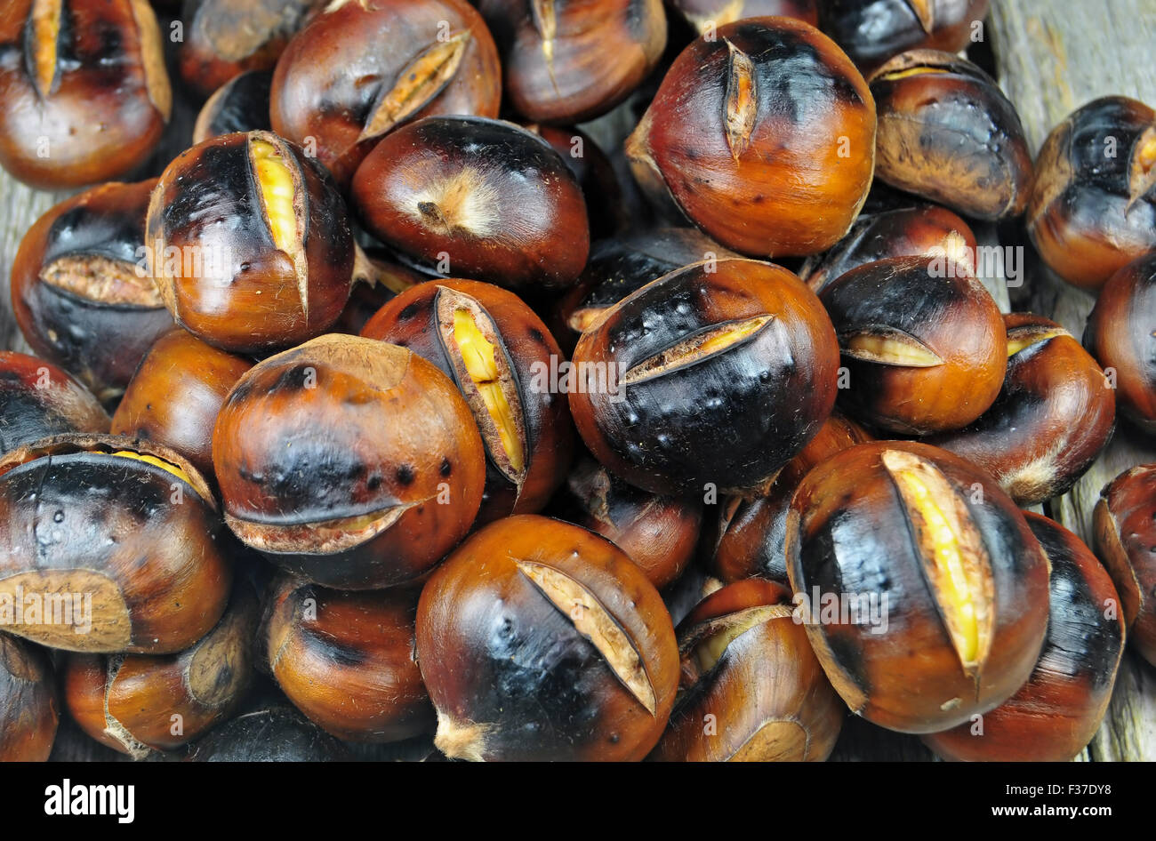 Close up photo of a roasted chestnuts Stock Photo - Alamy