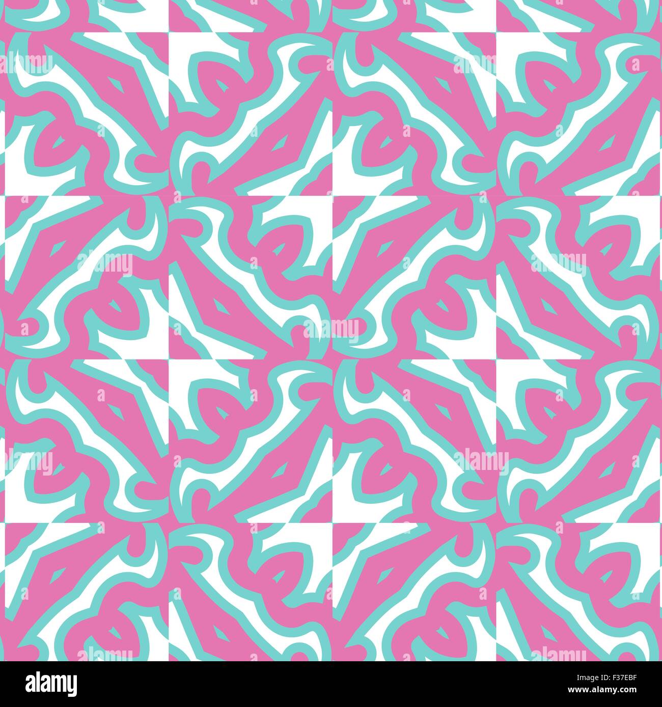 Romantic pink symmetrical pattern Stock Vector Image & Art - Alamy
