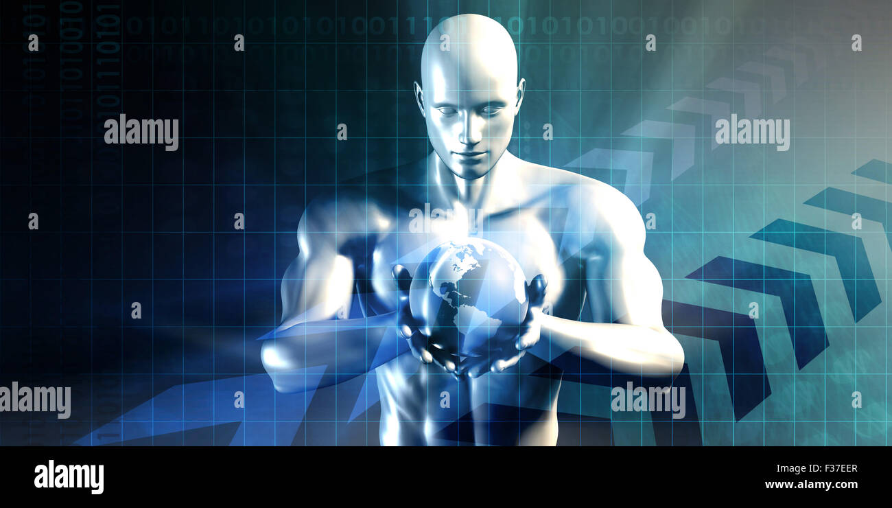 Internet Connection with Moving Data Packets Art Stock Photo - Alamy